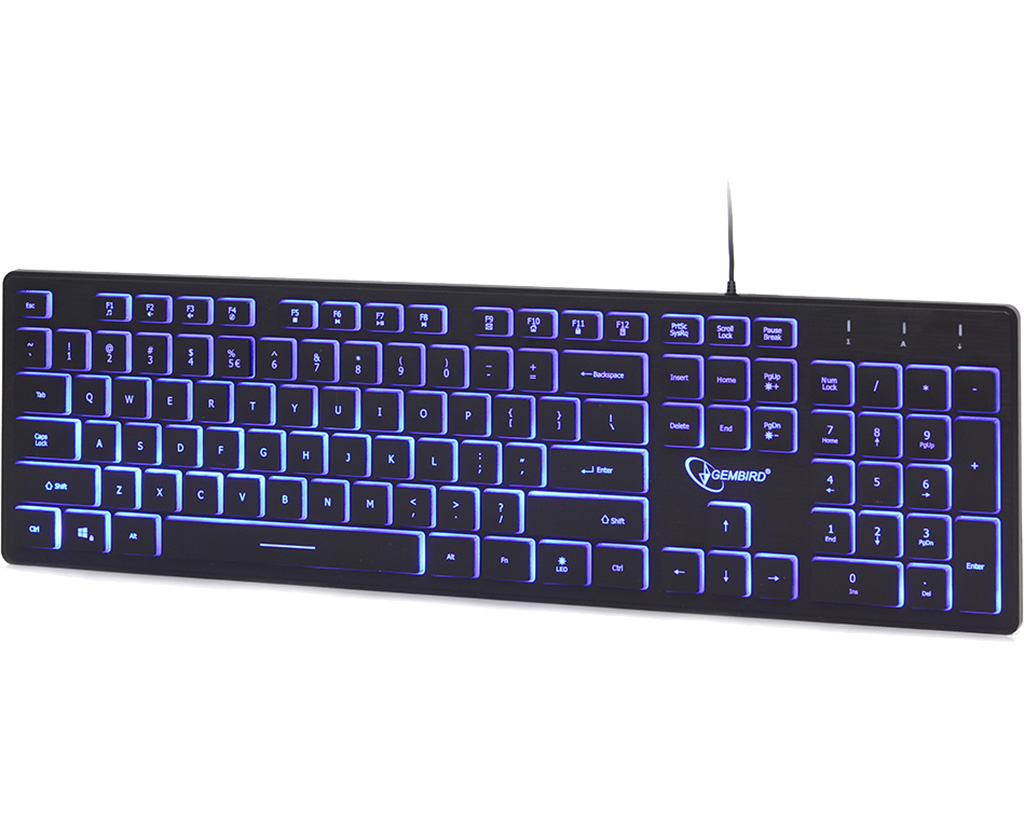 Gembird Rainbow Backlight Multimedia Keyboard randapparatuur ...